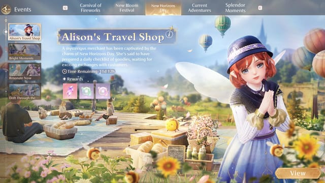 Infinity Nikki Alison's Travel Shop event guide and rewards