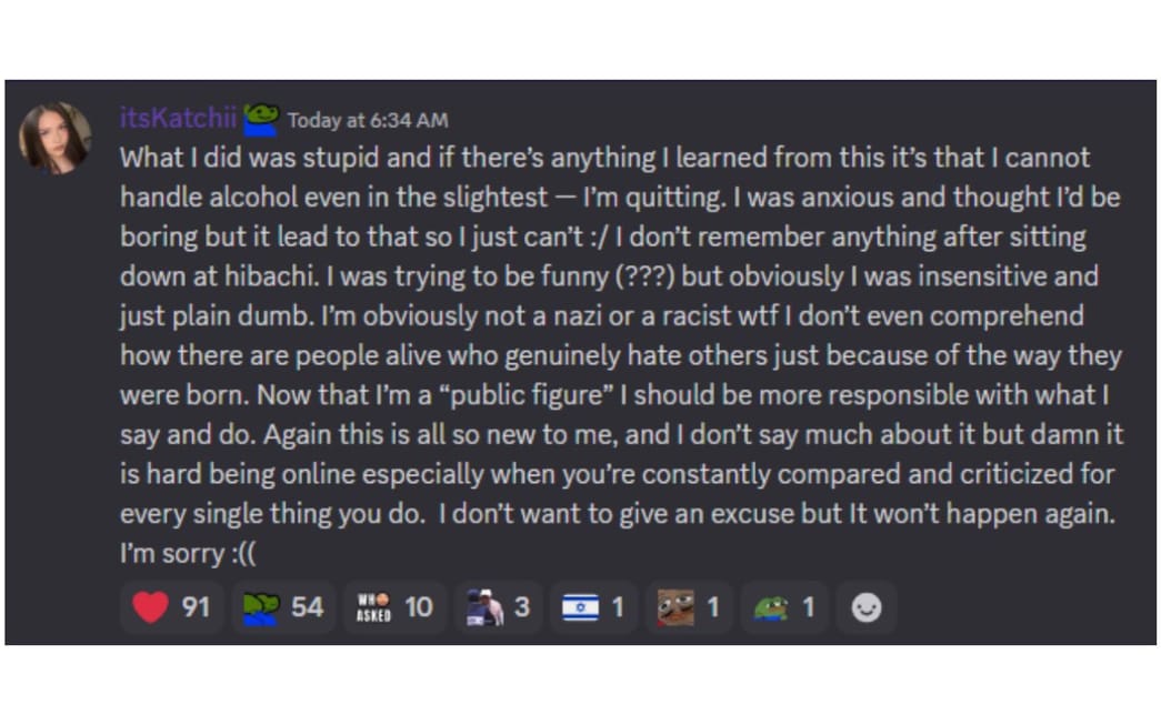 "I'm obviously not a Nazi": Twitch streamer Katchii responds to ...