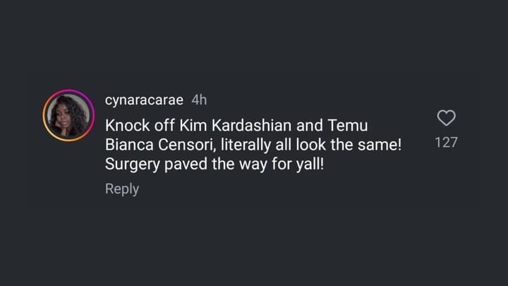 “Knock off Kim Kardashian and Temu Bianca Censori” — Netizens react to ...