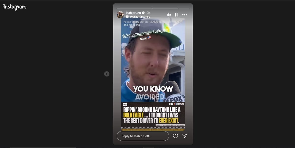 Tony Stewart’s wife Leah drops 4-word response to Cleetus McFarland’s ...