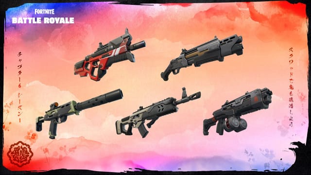 All weapons vaulted and unvaulted for Fortnite Chapter 6 Season 2