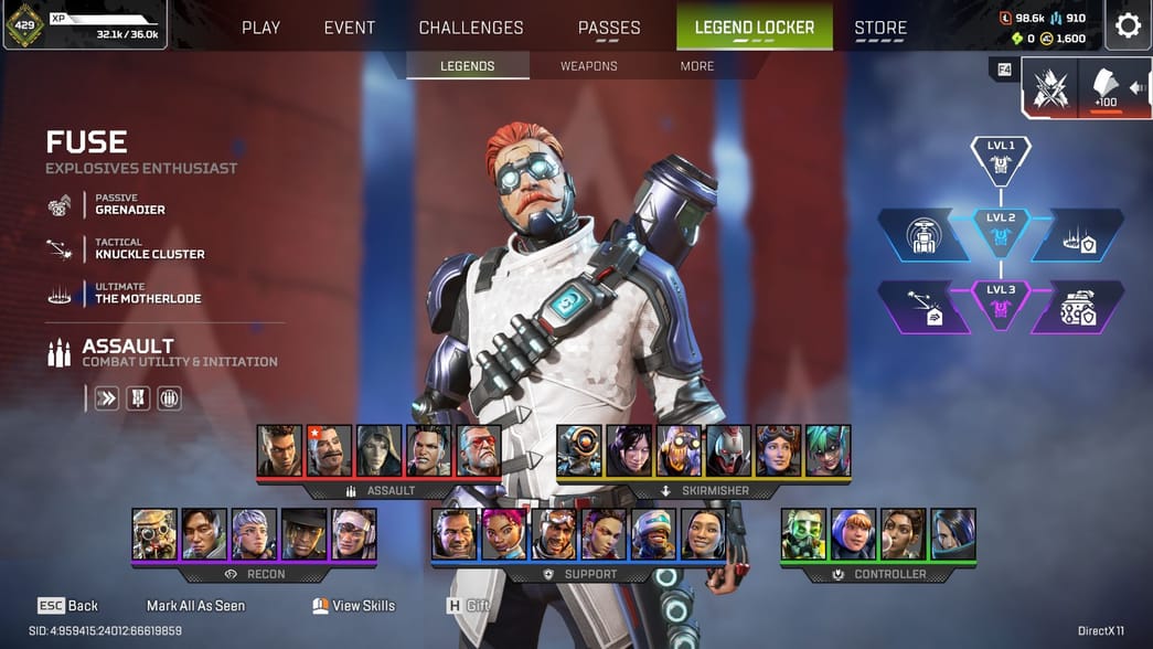 All Legends tierlist for Apex Legends Ranked (Season 24 Split 2)