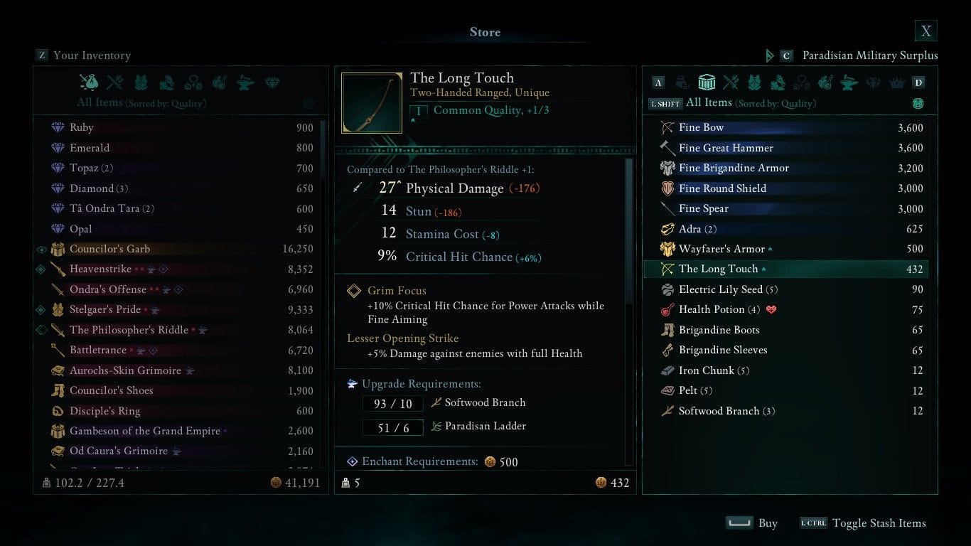 Avowed weapons tier list: All Uniques ranked