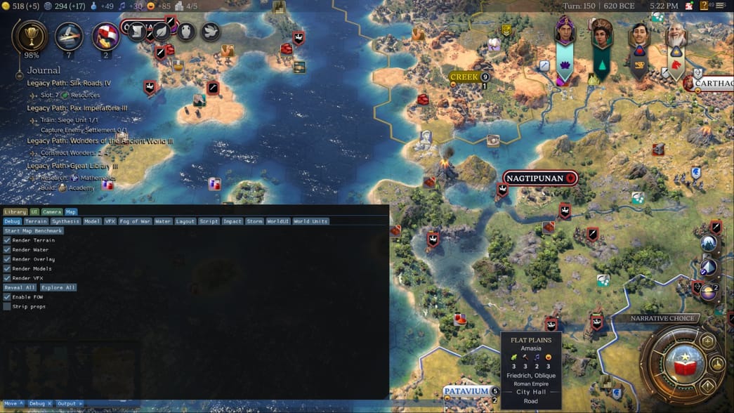 All cheats and console commands in Civilization 7