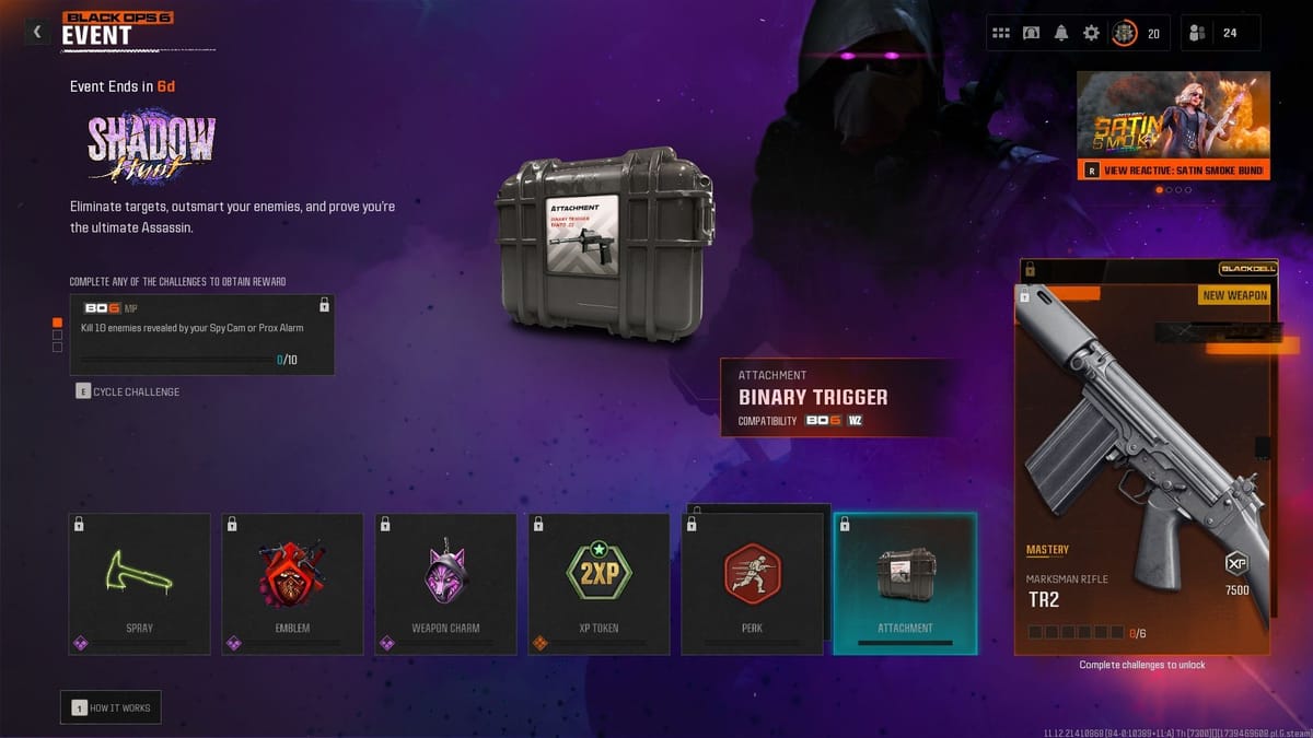 How to unlock Binary Trigger Mod for Tanto .22 in Black Ops 6 and Warzone