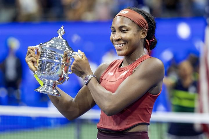 WATCH: Coco Gauff, Roger Federer & Jannik Sinner feature alongside $800M-worth Tiger Woods ...