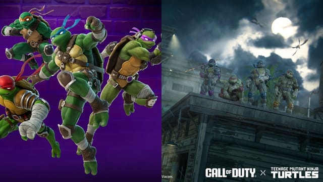 Ninja turtles bundles in Fortnite vs Call of Duty Warzone and Black Ops ...