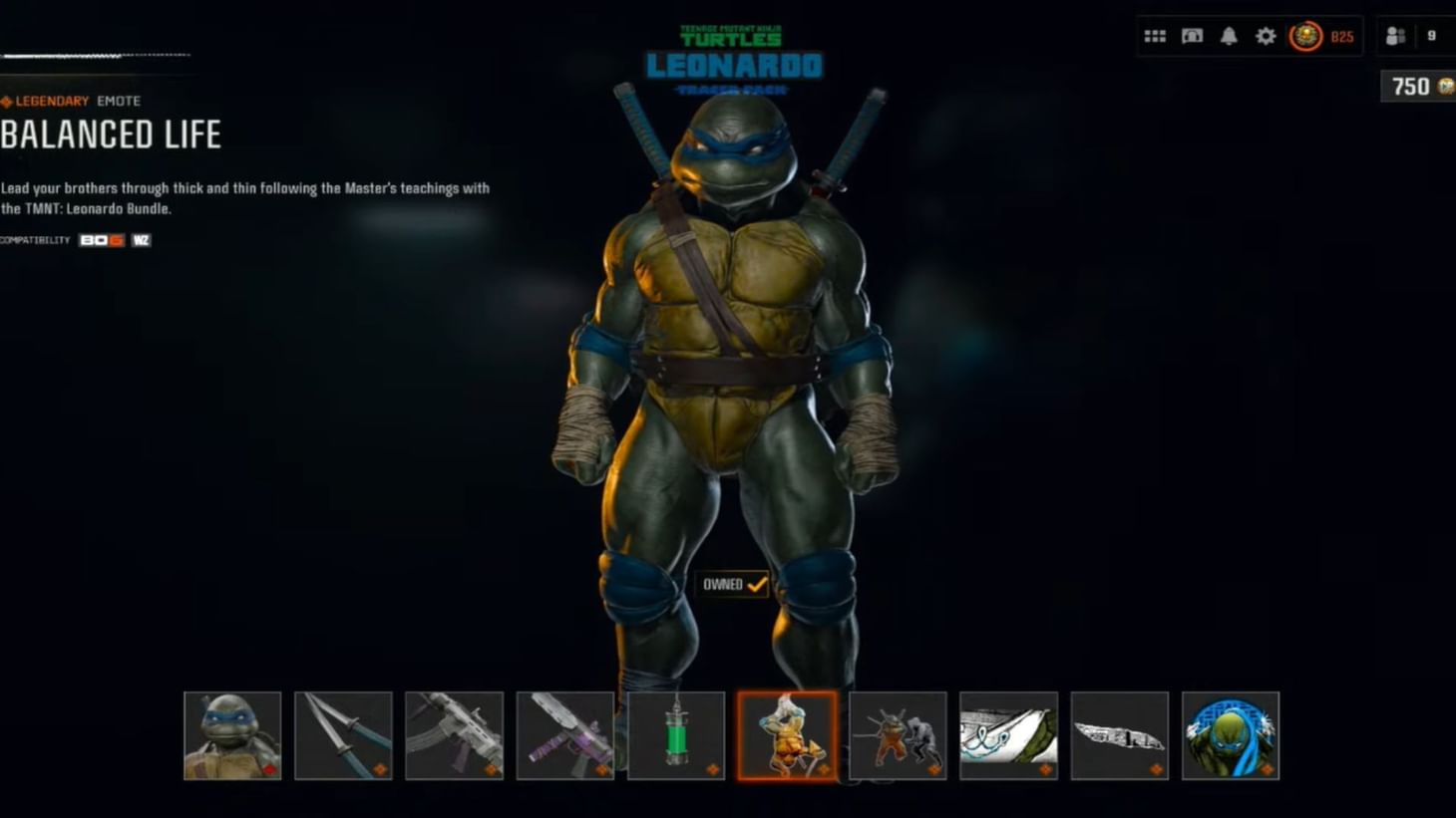 Leonardo Teenage Mutant Ninja Turtles Tracer Pack in Warzone and Black Ops 6: Price and what's ...