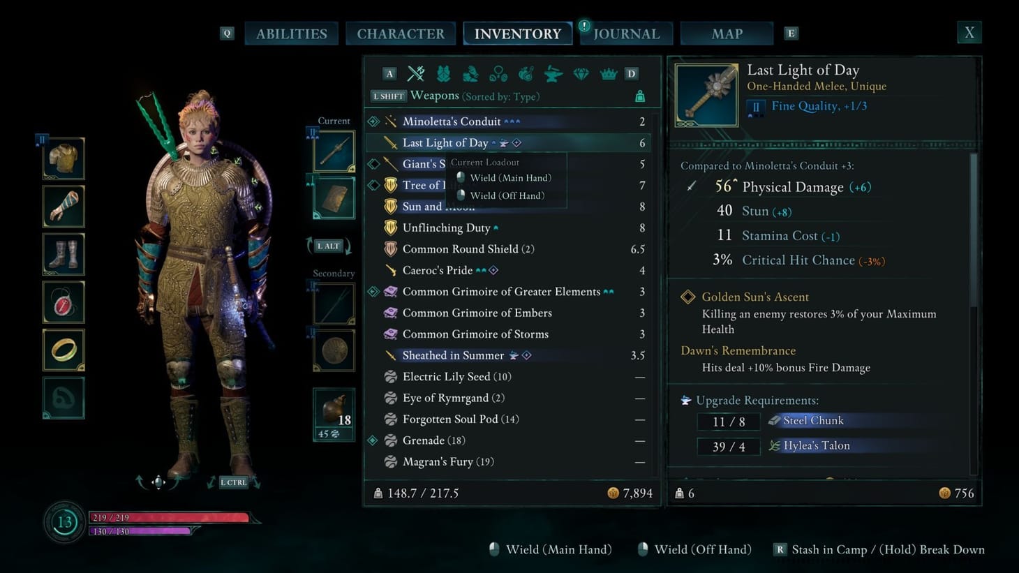 How to upgrade weapons and armor in Avowed