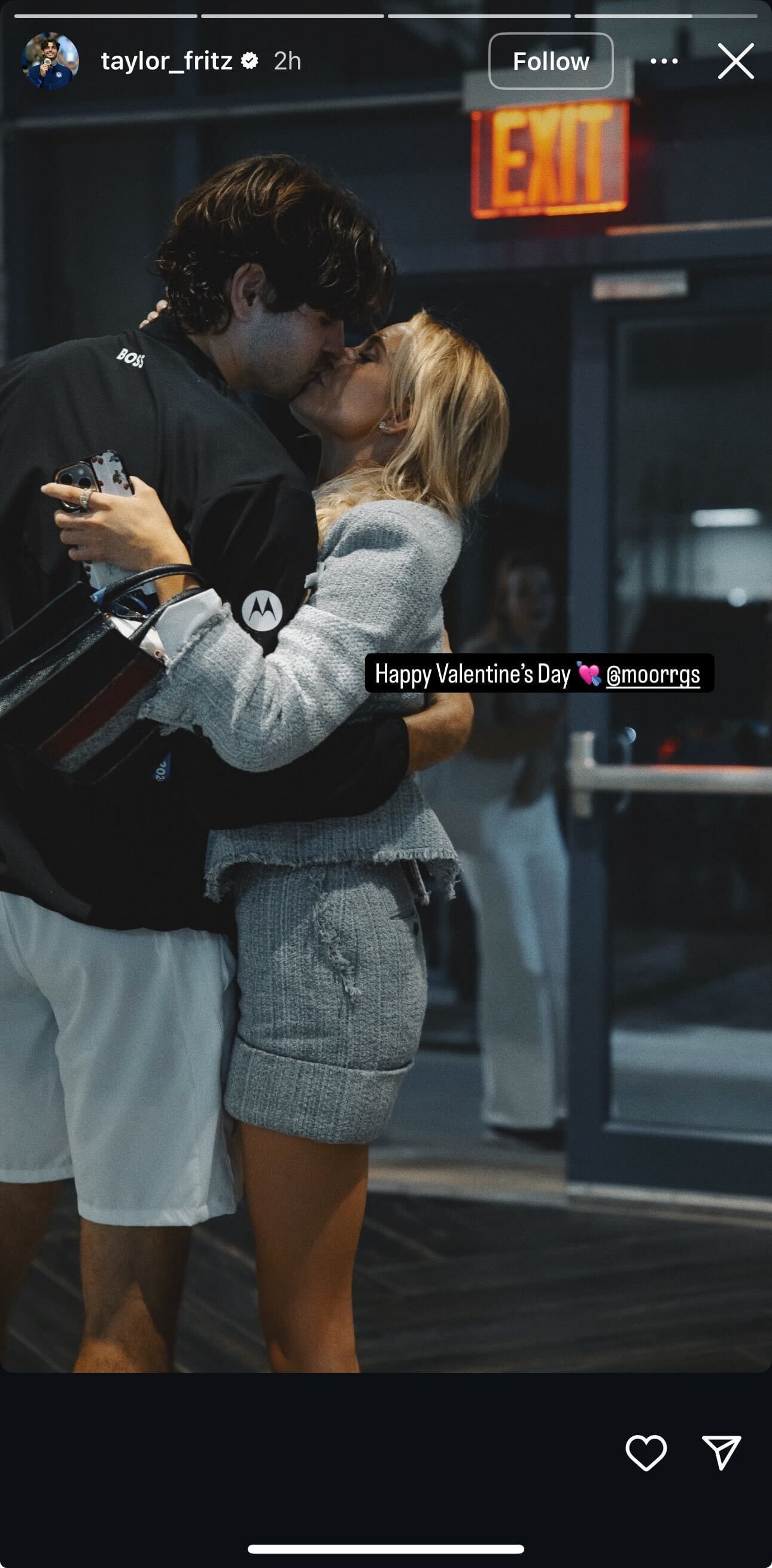 Taylor Fritz celebrates Valentine's Day with girlfriend Morgan Riddle ...