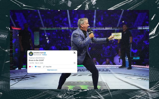 Bruce Buffer receives his fair share of flowers from fans as he deep ...