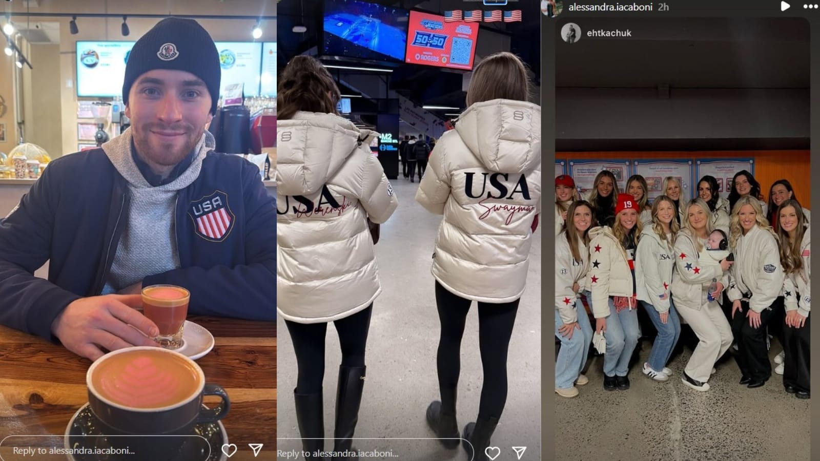 Jeremy Swayman's girlfriend Alessandra flexes bespoke Team USA WAG ...
