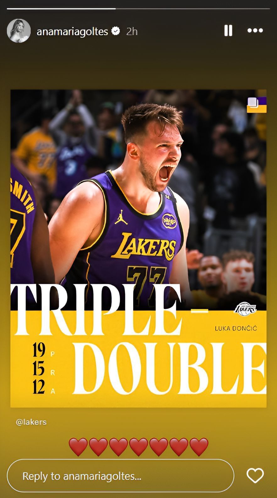 Luka Doncic: Luka Doncic's fiancee Anamaria Goltes is all hearts on ...