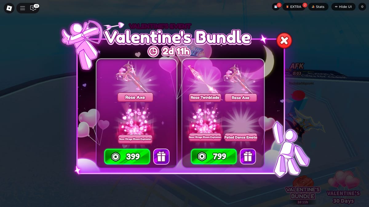 Is the Valentine's Bundle worth buying in Blade Ball?