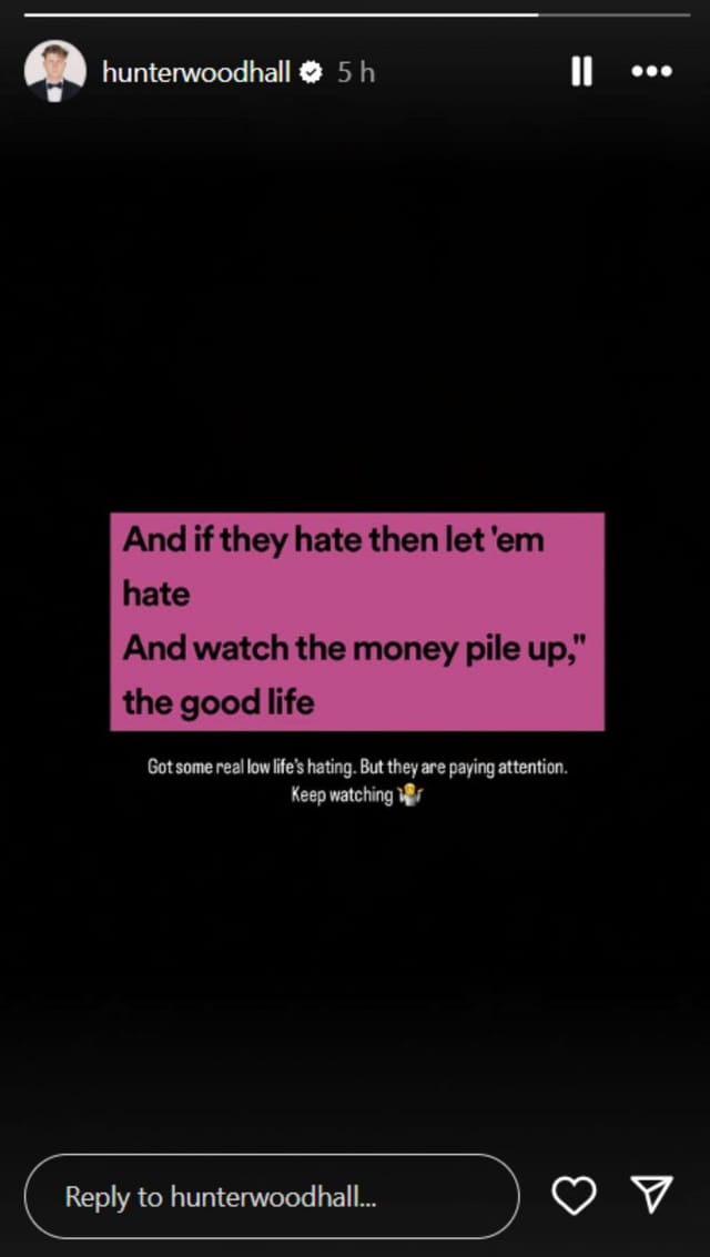 "Got some real low life's hating"- Hunter Woodhall issues a strong ...