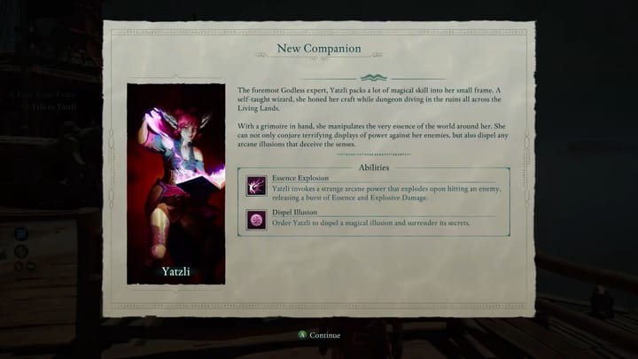 Avowed: Best Yatzli companion build