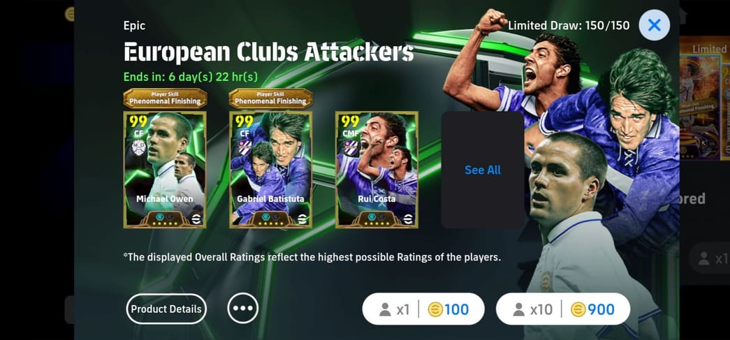 eFootball 2025 European Clubs Attackers Campaign: Epic and Highlight ...