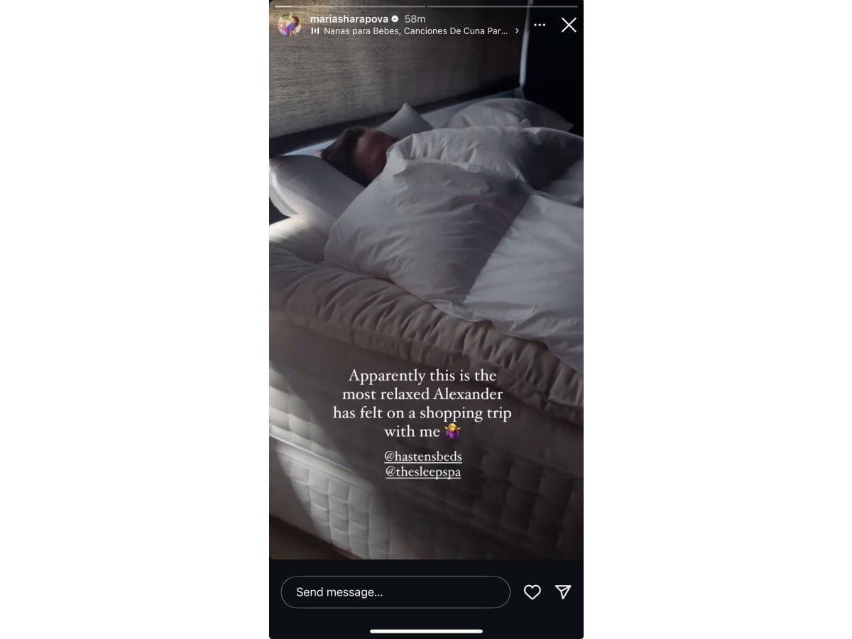 Maria Sharapova in splits as she disrupts fiancé Alexander Gilkes' peaceful sleep during fun ...