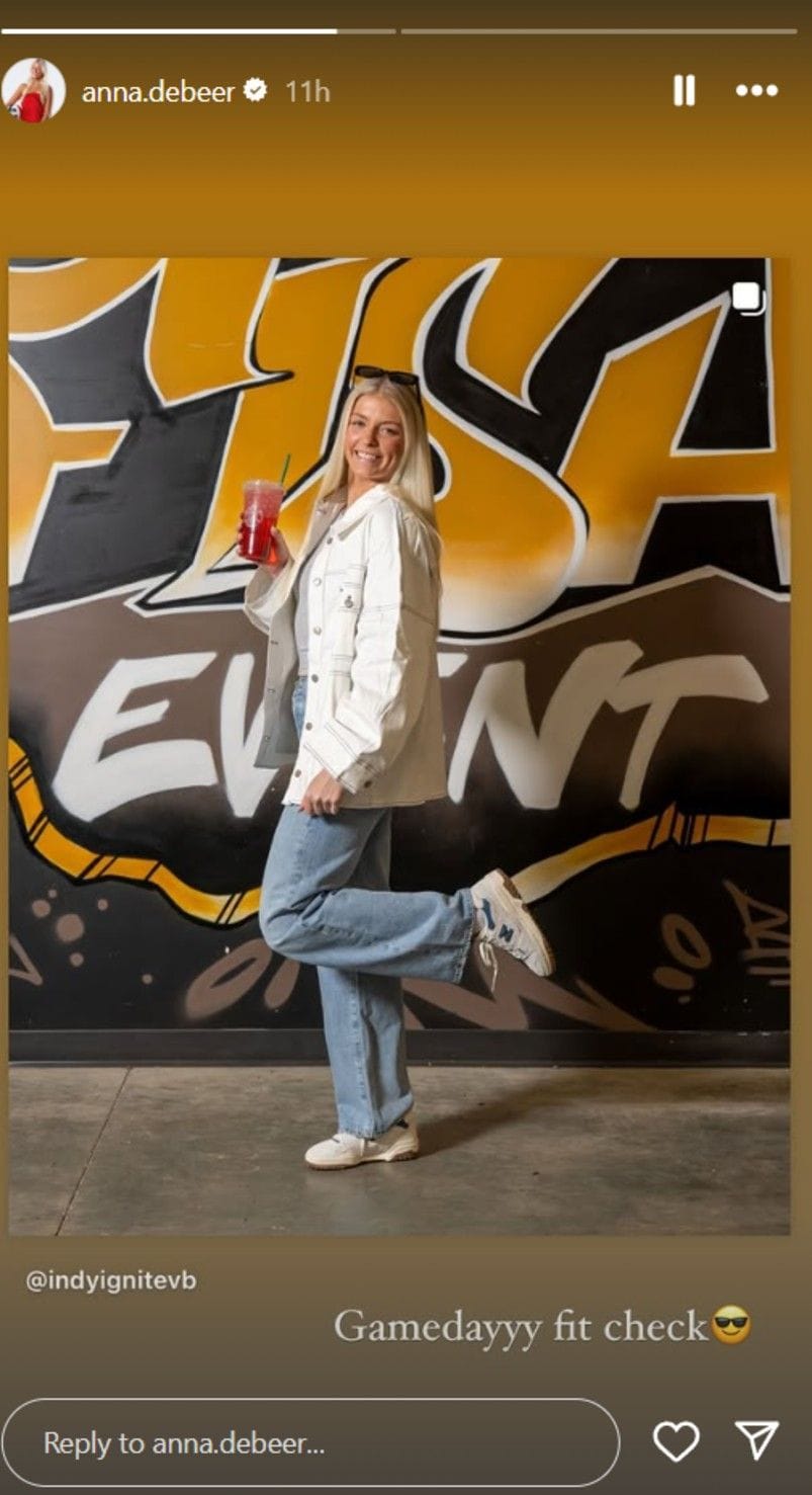 Ex-Louisville Volleyball player Anna DeBeer shares her game day fit ...