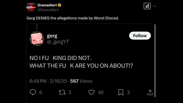 Minecraft YouTuber Gerg responds to allegations of being racially ...