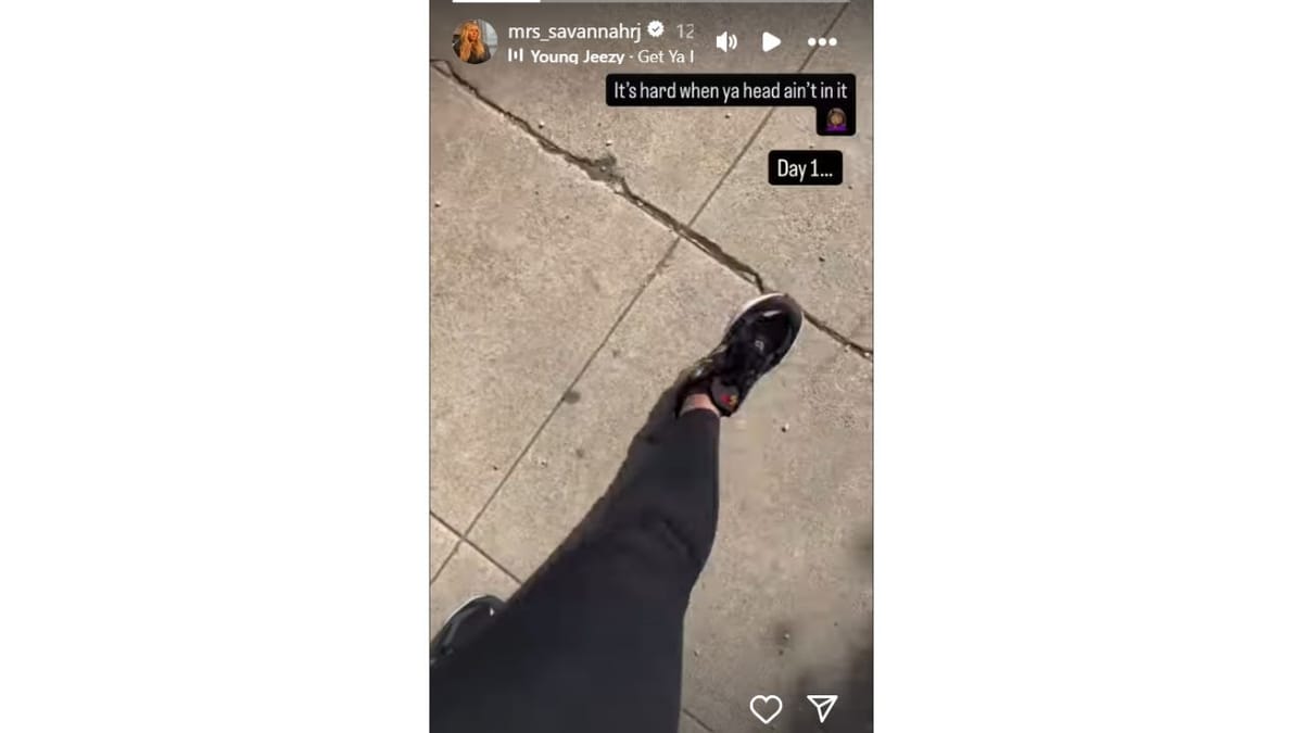 LeBron James' wife Savannah makes feelings clear on Day 1 of her workouts