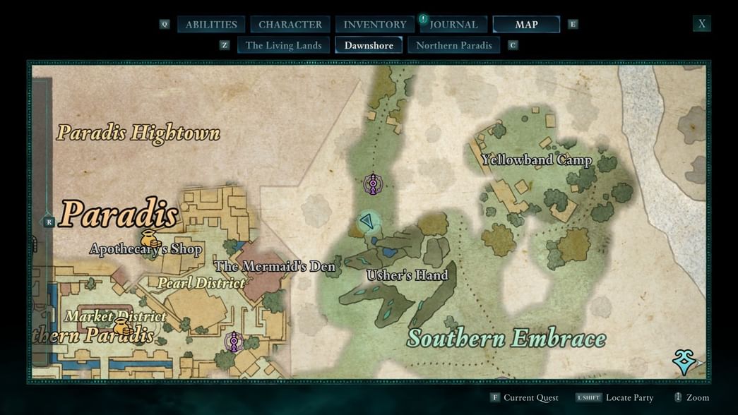 Avowed Mapping the Living Lands - All Cartographer map locations