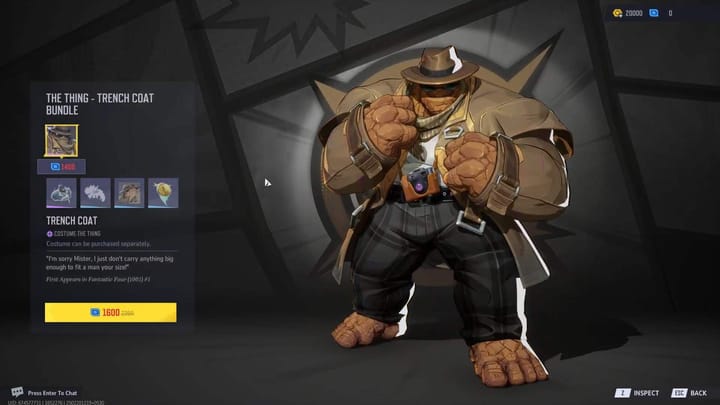 How to get the Trench Coat for The Thing in Marvel Rivals