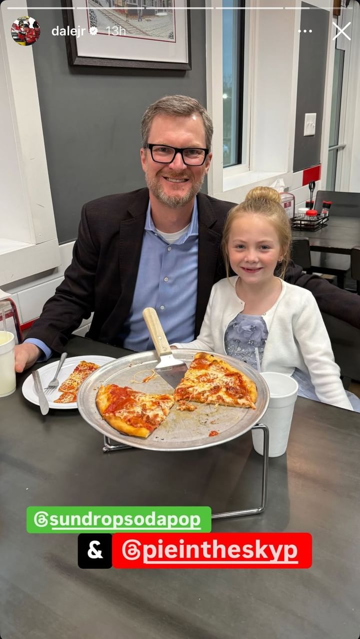 Dale Earnhardt Jr. shares an adorable pizza date photo with daughter Isla