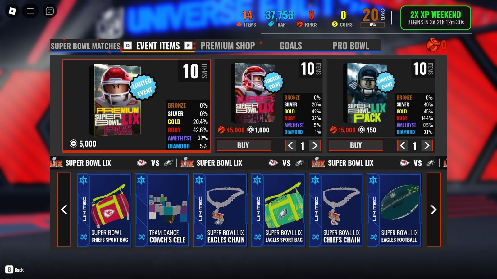 NFL Universe Football Super Bowl guide