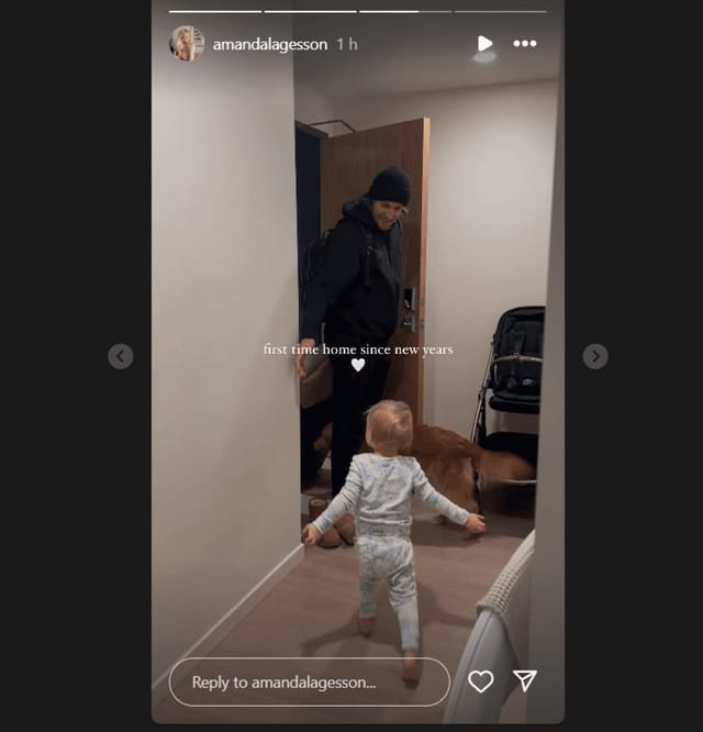 William Lagesson's wife Amanda shares adorable father-son moment after ...