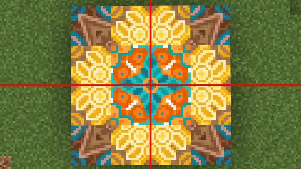 How to make patterns using glazed terracotta in Minecraft