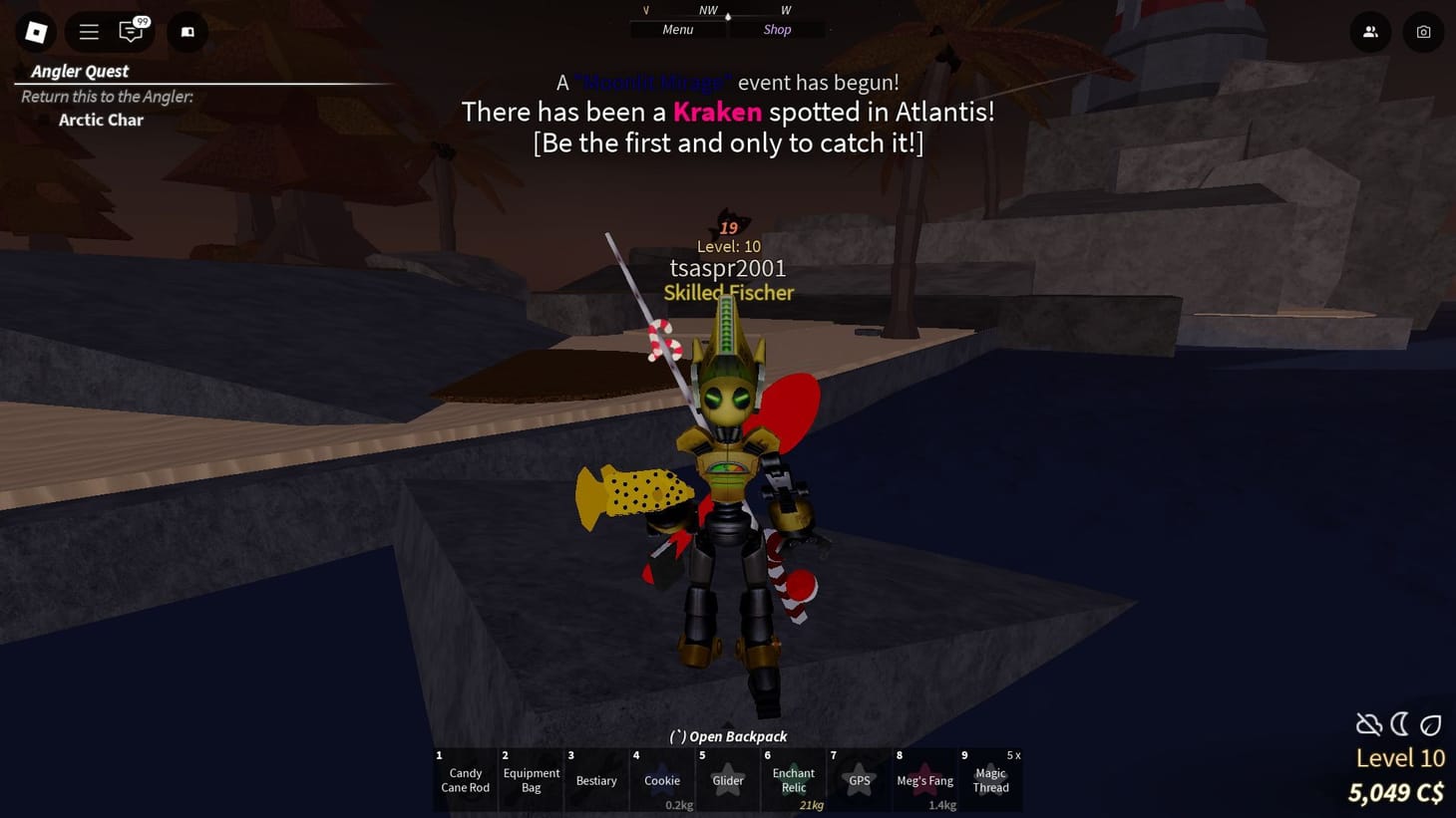 How to complete Roslit Bay Bestiary in Fisch