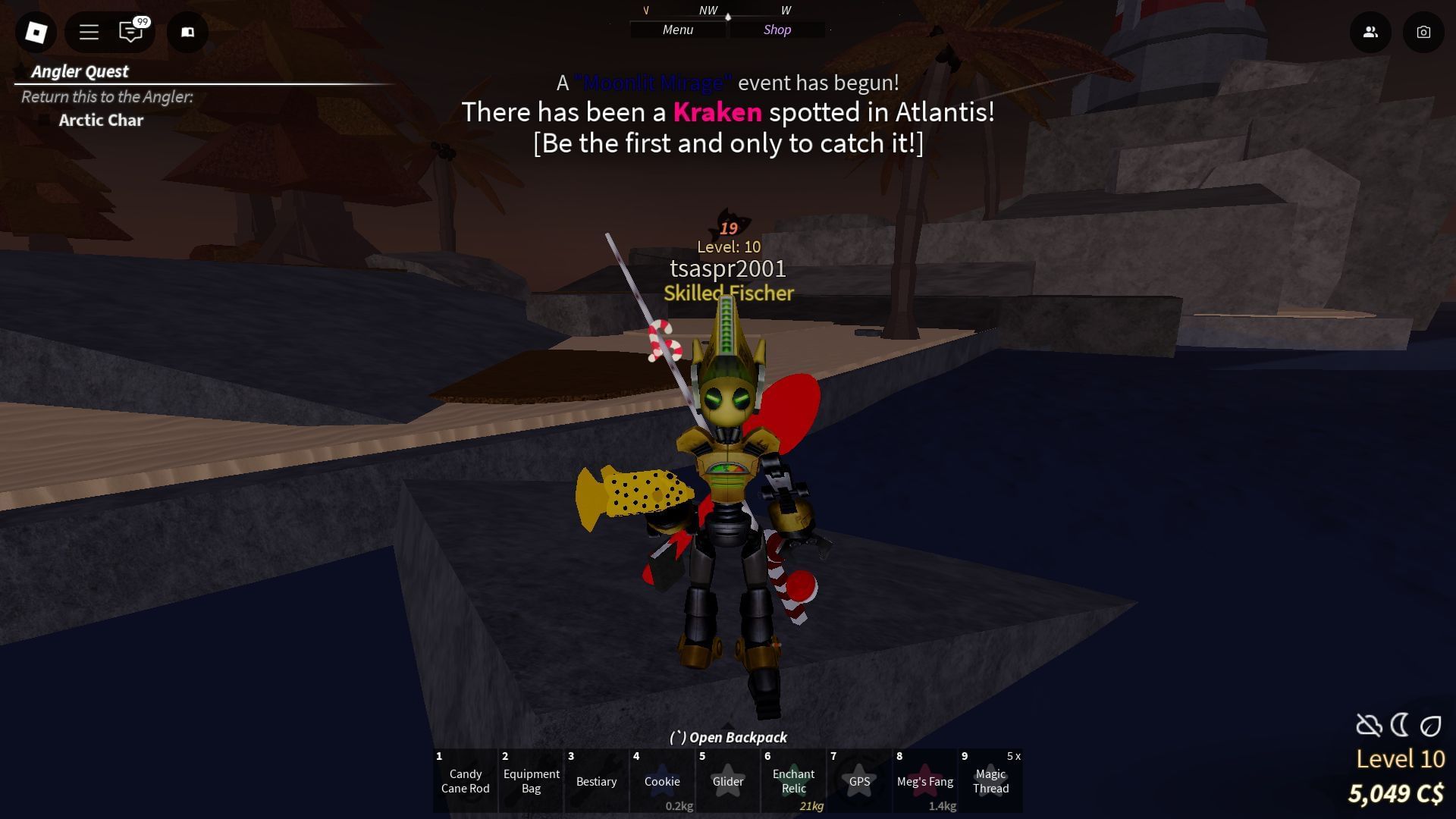 How to complete Roslit Bay Bestiary in Fisch