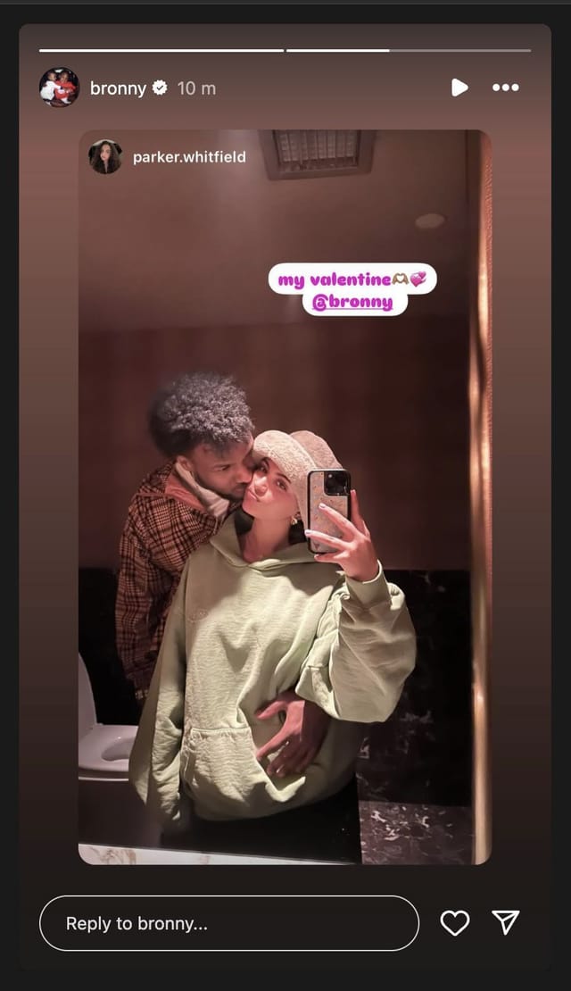 Bronny James' gf Parker Whitfield shares adorable mirror selfie as ...