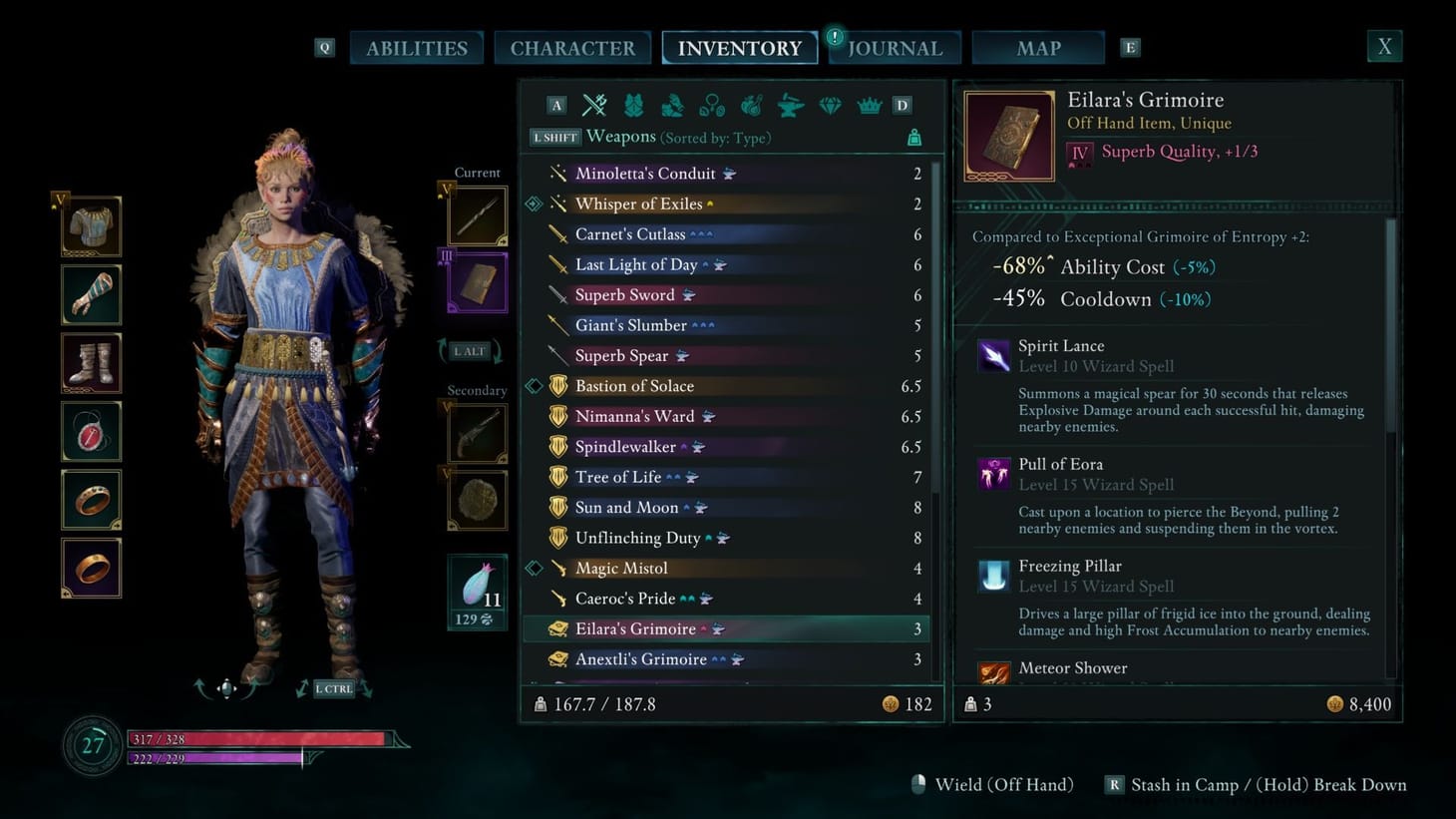 Avowed Wizard build guide: Best spells, stats, equipment, and more