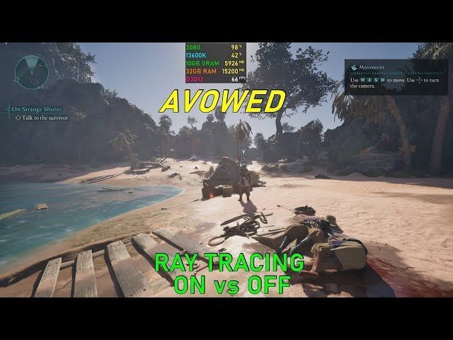 Avowed Ray Tracing On vs Off: Visual comparison and performance impact