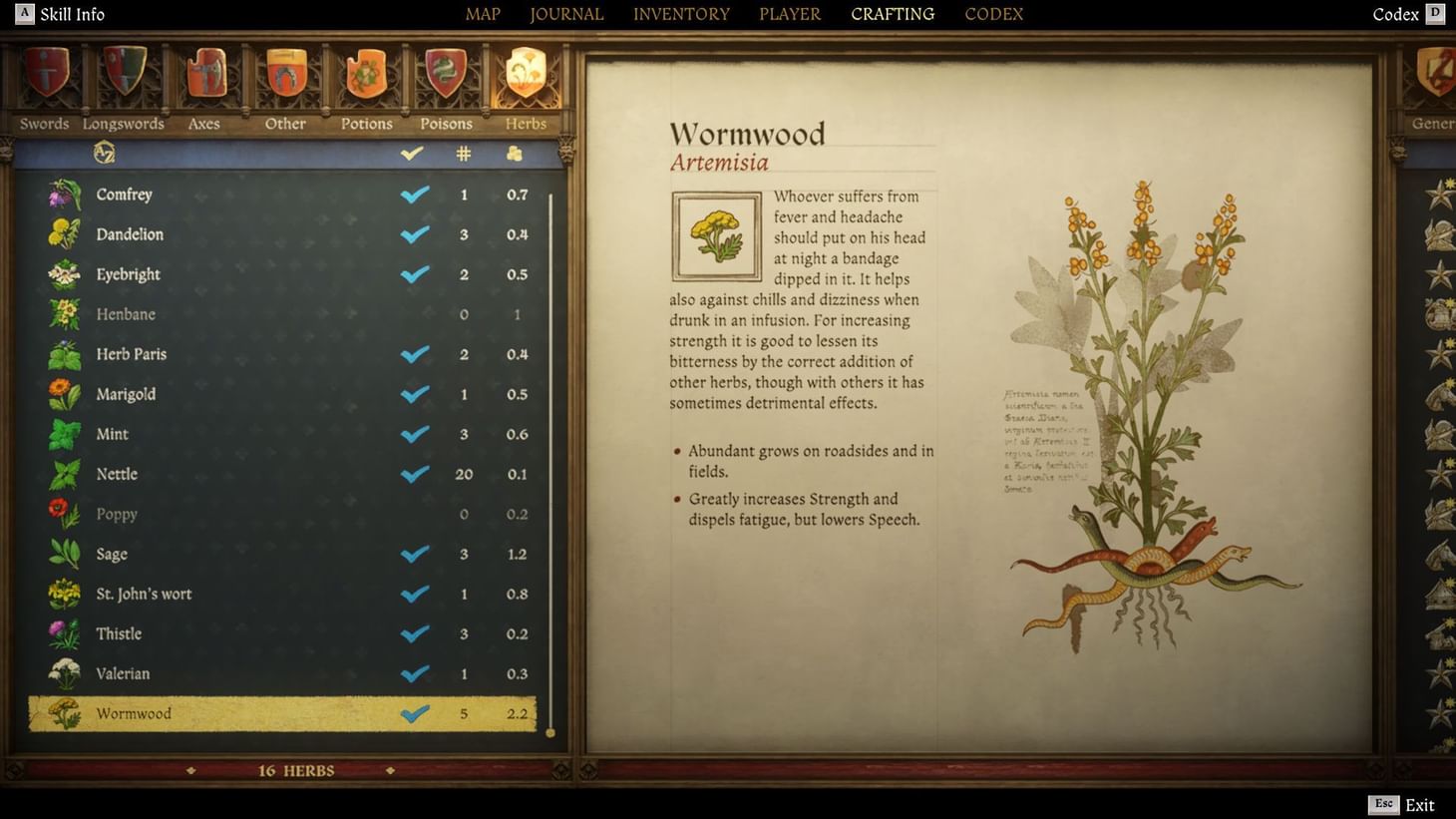 How to find Wormwood in Kingdom Come Deliverance 2