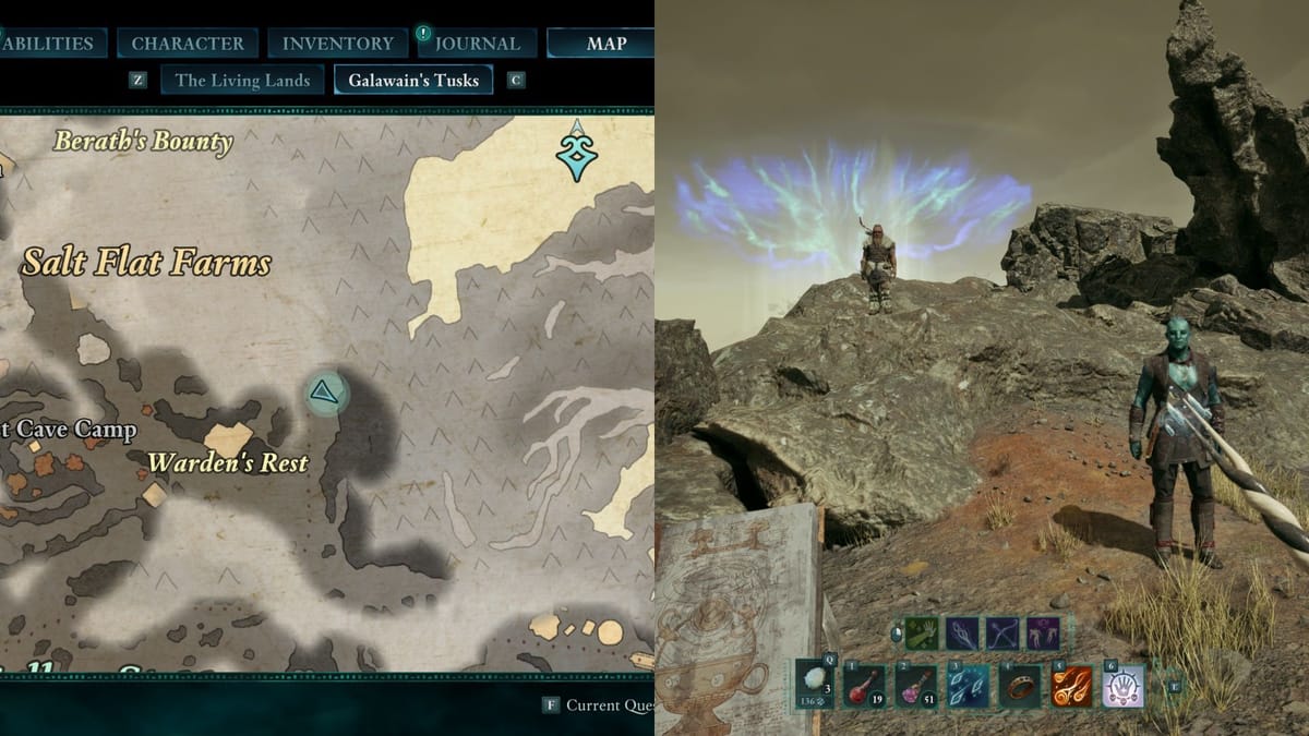 Avowed Treasure Map - Ancient Arrowhead location