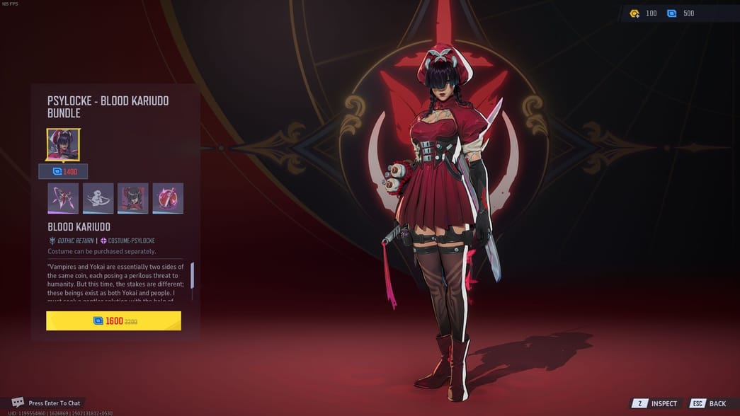 All Marvel Rivals Psylocke skins: Tier list, prices and more