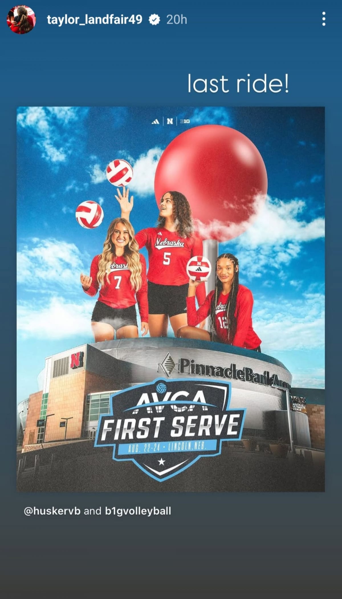 Nebraska Volleyball’s Taylor Landfair drops 2-word reaction as program ...