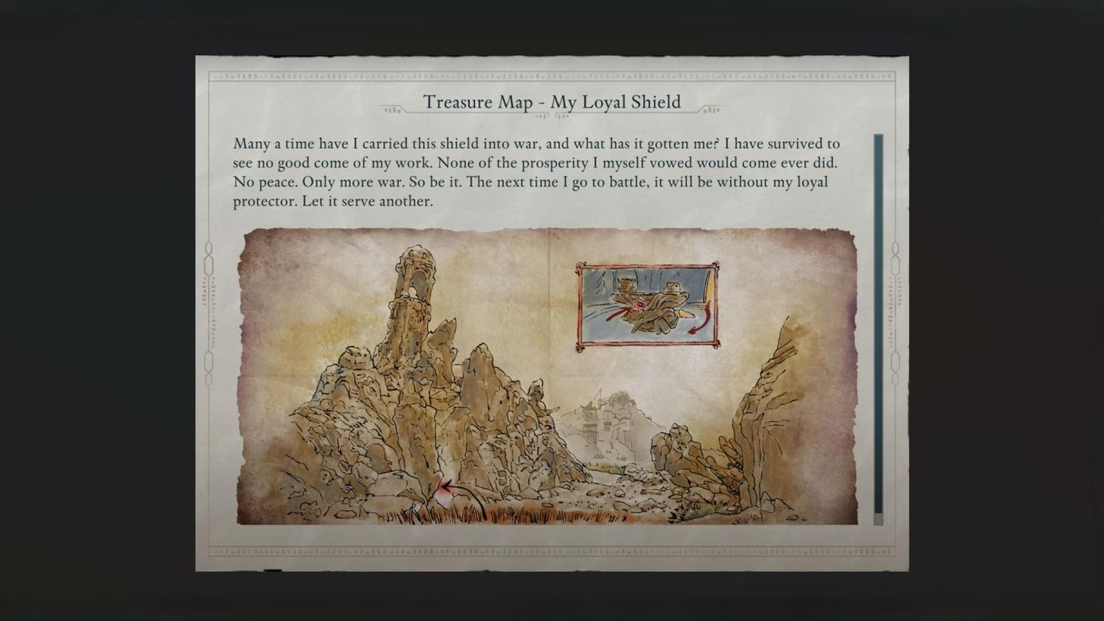 Avowed Treasure Map - My Loyal Shield location