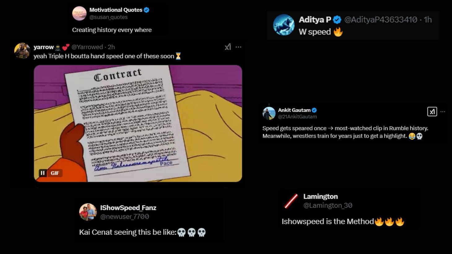 "Speed is a brand": Fans react as IShowSpeed getting speared by Bron ...