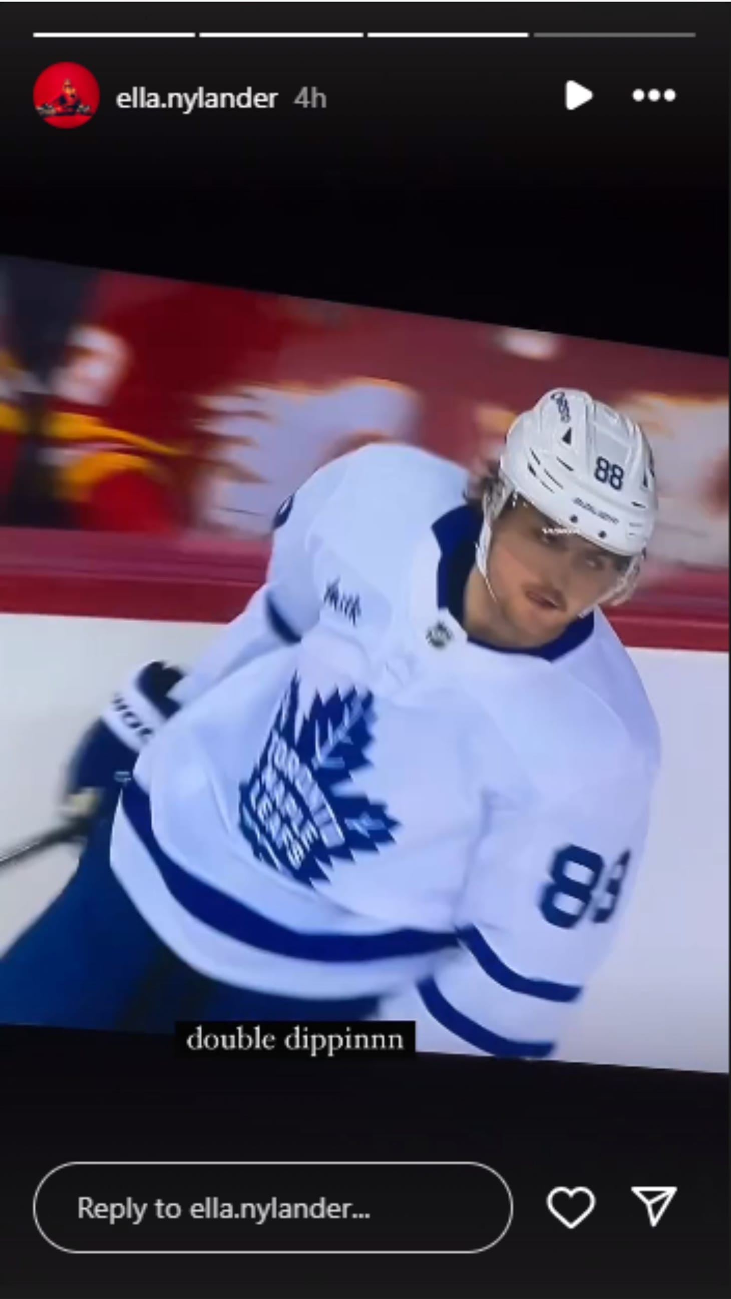 William Nylander's sister Ella pens 2-word reaction to Leafs forward's ...