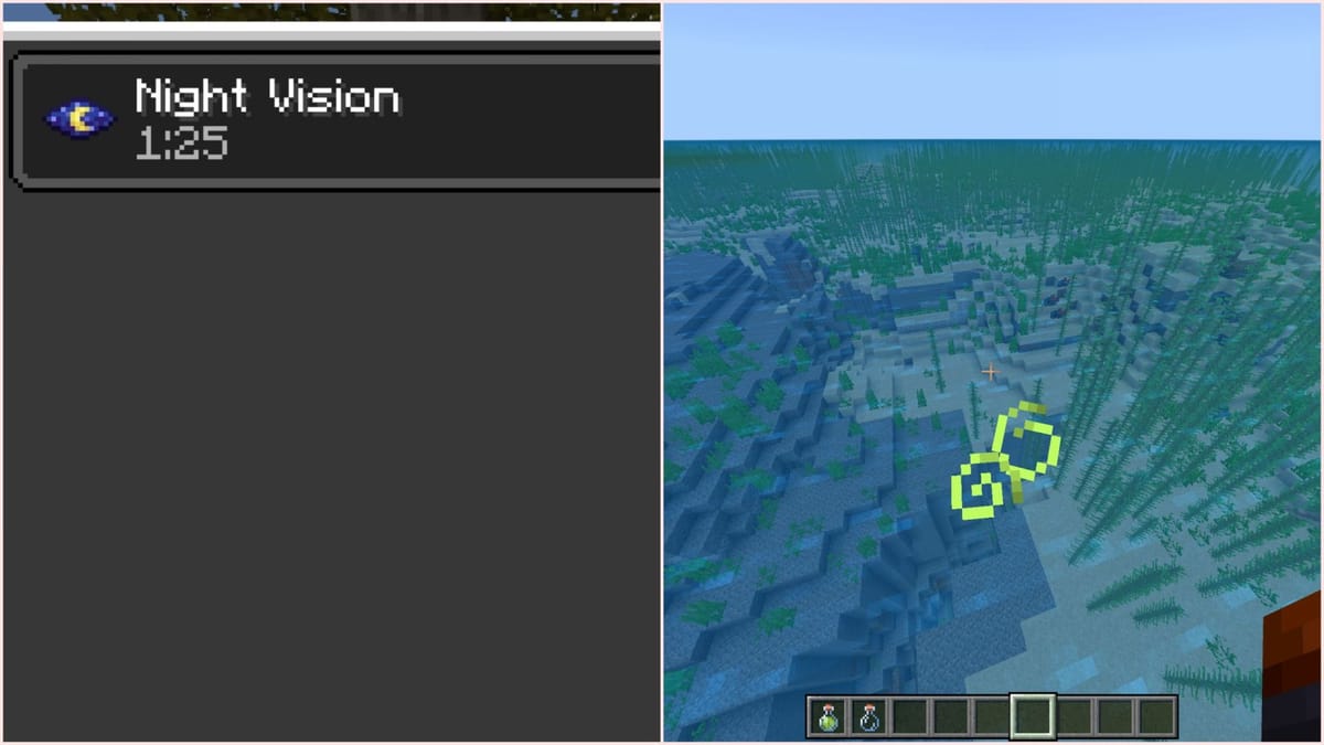 How to check potion effects on Minecraft Bedrock