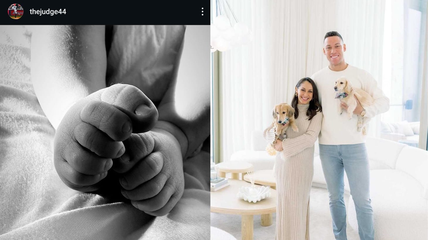 Aaron Judge's wife Samantha drops 3-word reaction after giving birth to ...