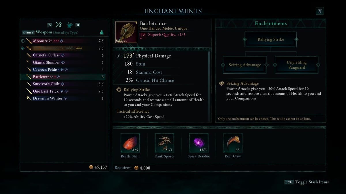 Avowed weapons tier list: All Uniques ranked