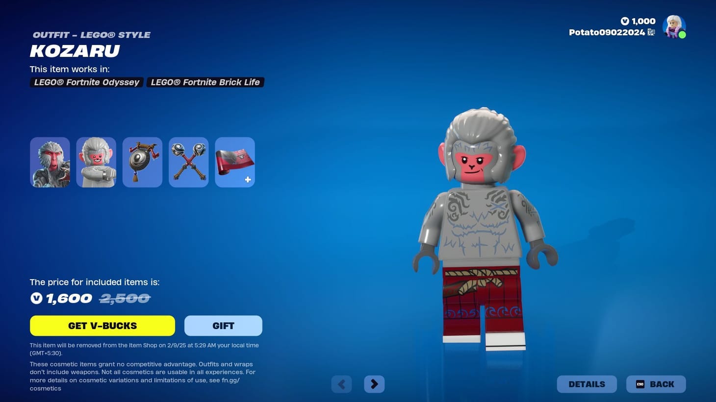 How to get the Kozaru (Wukong) skin in Fortnite