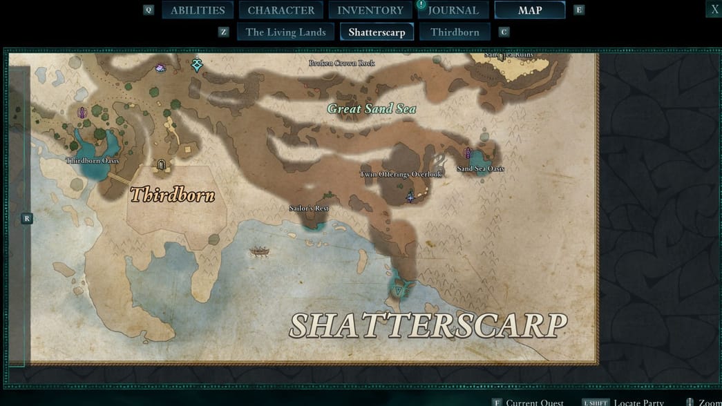 Avowed Mapping the Living Lands - All Cartographer map locations