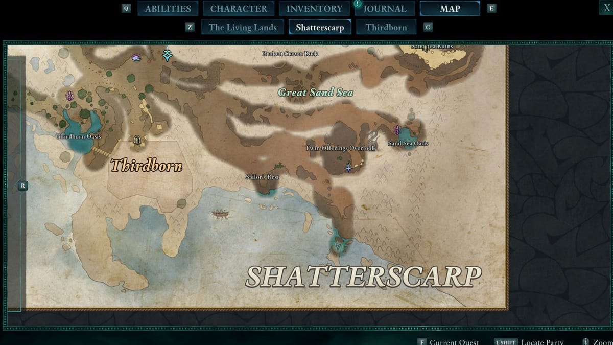 Avowed Mapping the Living Lands - All Cartographer map locations