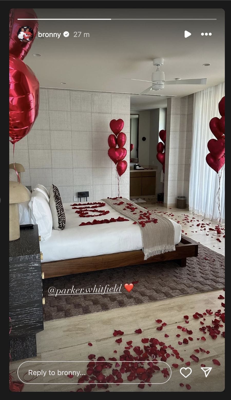 Bronny James' gf Parker Whitfield shares adorable mirror selfie as ...